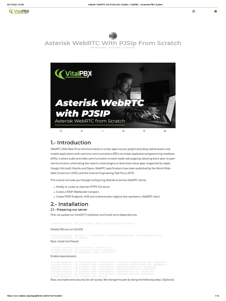Asterisk WebRTC With PJSip From Scratch - VitalPBX - Advanced PBX System | PDF | Public Key ...