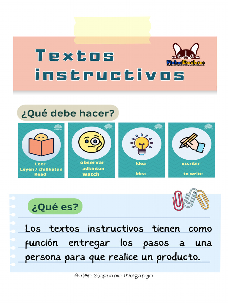 Textos Instructivos Receta | PDF