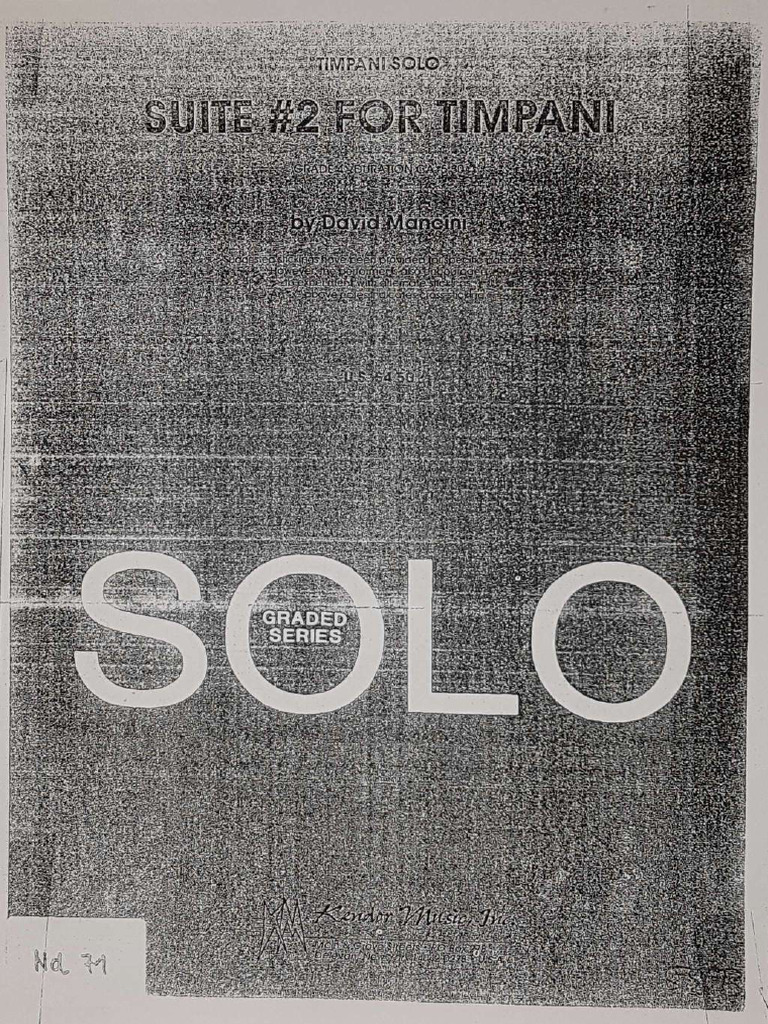 D. Mancini - Suita Br. 2 Za Timpane Solo | PDF