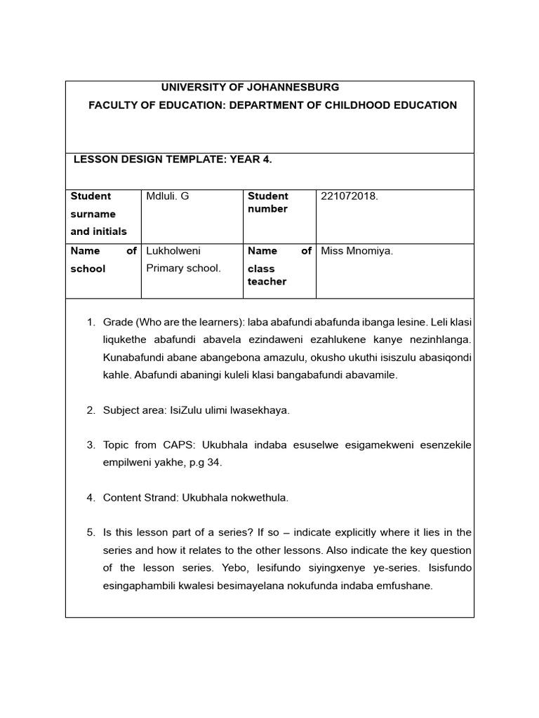 WIL 1 Lesson plan 8 | PDF | Cognitive Science | Human Communication