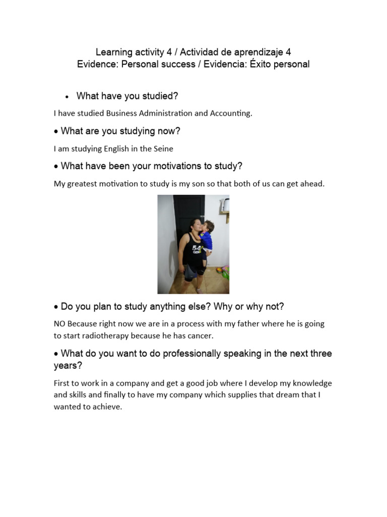 Personal Success Journey in Education | PDF