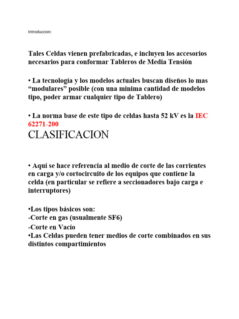 Tipos de Celdas y Seccionadores MT | PDF
