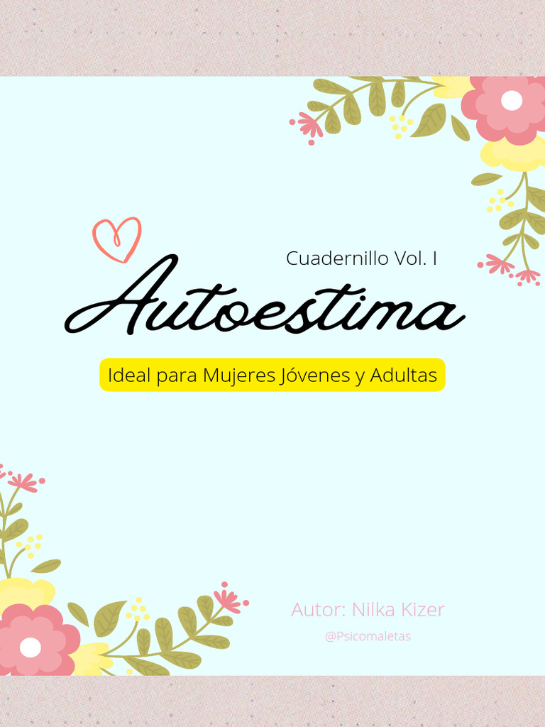 Cuadernillo Autoestima Pdf Amor Autoestima