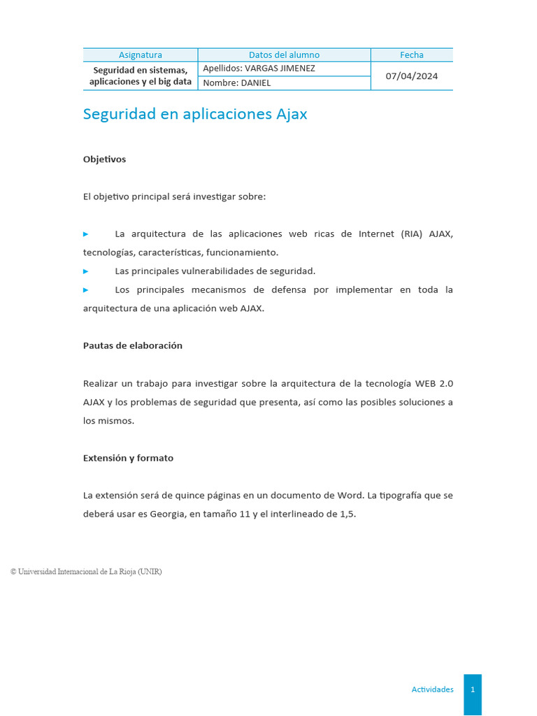 Actividad - 1 - Seguridad en Aplicaciones Ajax | PDF | Ajax ... Actividad - 1 - Seguridad en Aplicaciones Ajax | PDF | Ajax ...