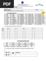 Escritura de Nombres de Los Números | PDF | Juegos y actividades | Métodos y materiales de enseñanza