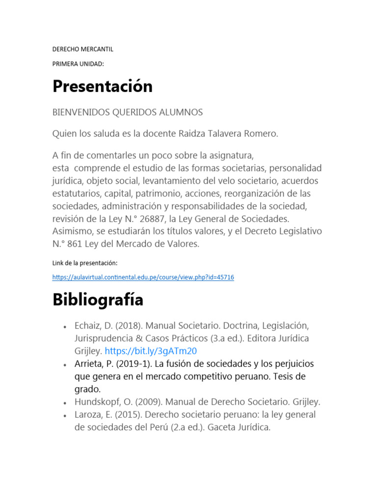 Introducción al Derecho Mercantil | PDF | Sociedad de responsabilidad ...