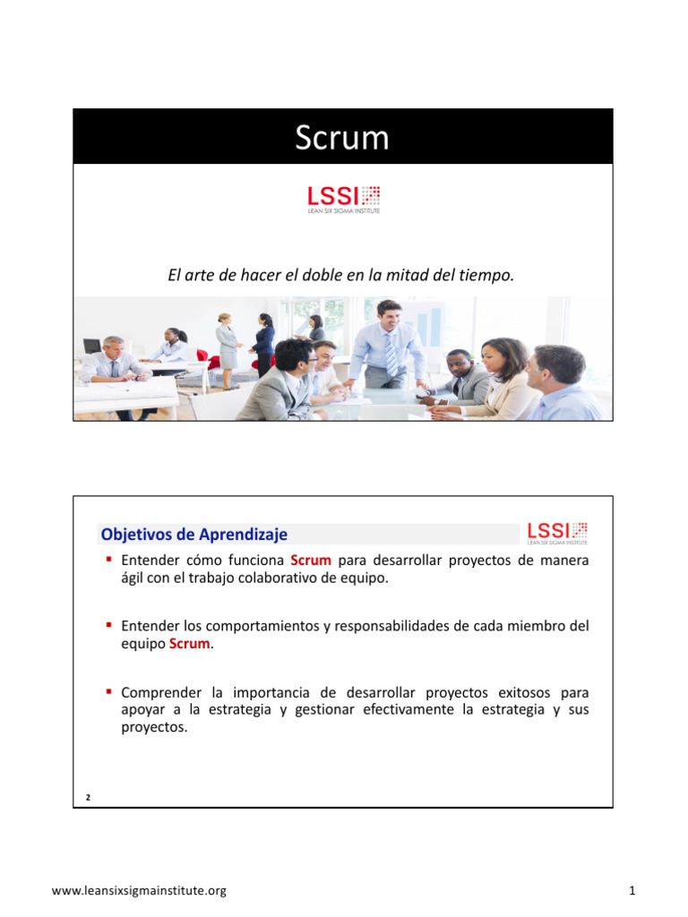 4. scrum LSSI | PDF | Scrum (desarrollo de software) | Desarrollo Ágil de Software