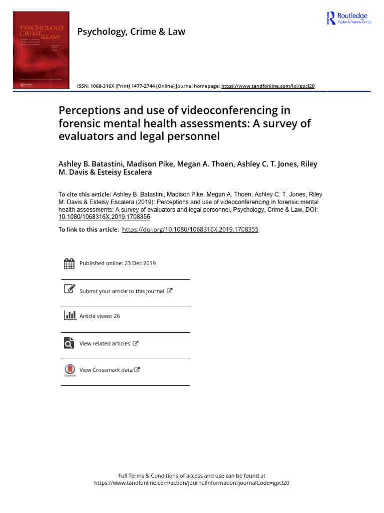 Paper 'Encuesta Sobre Videoconferencia' (Batastini 2019) | PDF ...