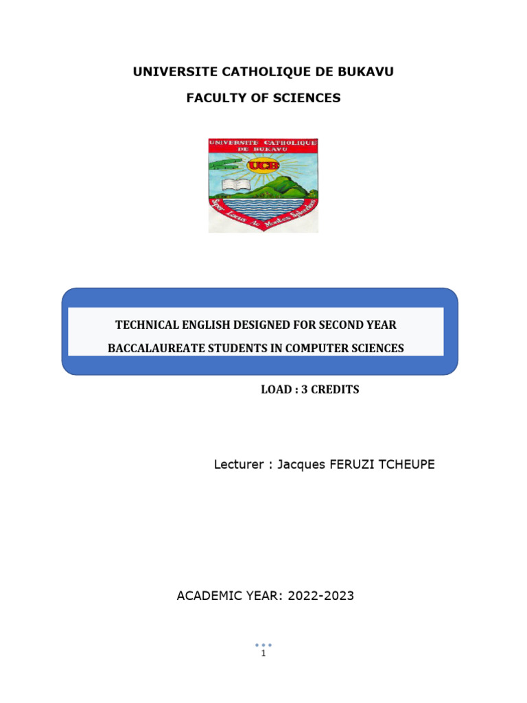 Bac 2 Cs Kalambo | PDF | Computer Hardware | Input/Output