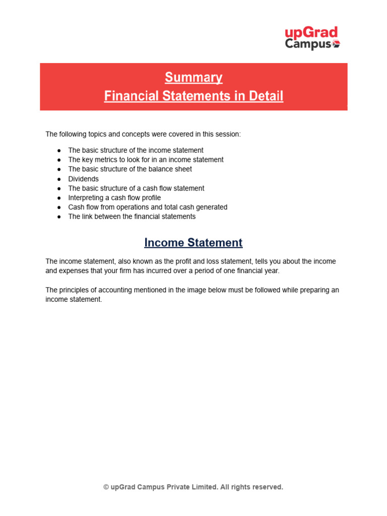 Session+Summary_++Financial+Statements+in+Detail | PDF | Balance Sheet ...