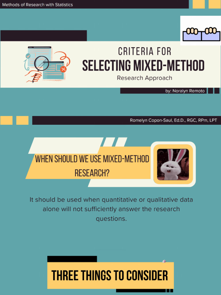Mixed-Method Criteriaformat | PDF
