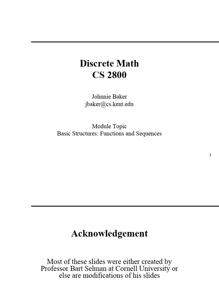 Functions and Sequences in Discrete Math | PDF | Function (Mathematics ...