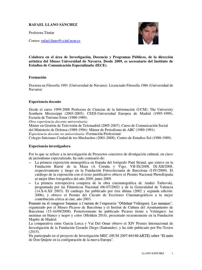 CV Rafa Llano | PDF