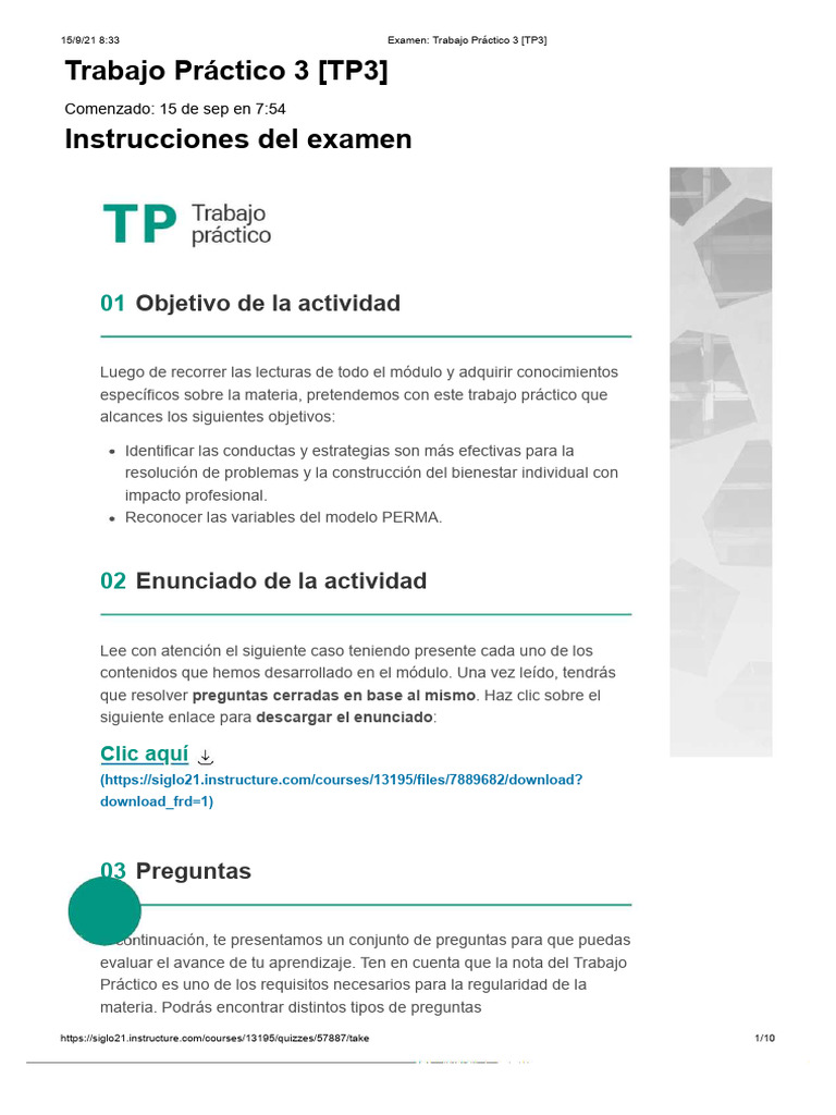 Trabajo Practico 3 Aprendiendo En Siglo 21 85 Compress Pdf