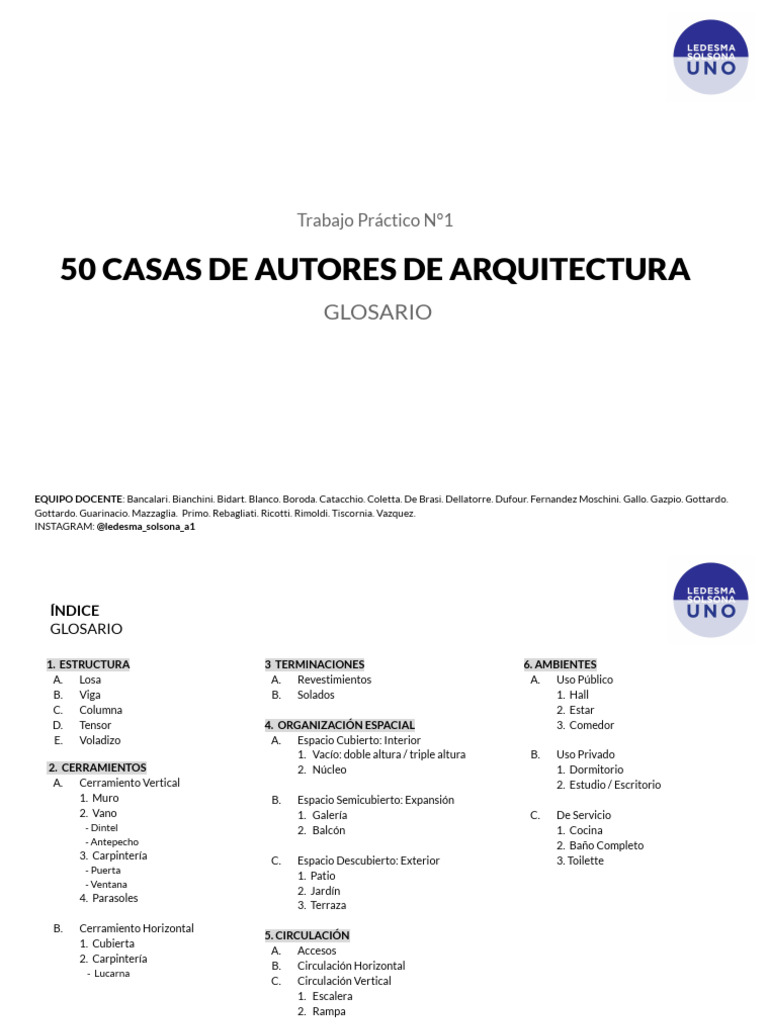 2024- LEDESMA SOLSONA A1- TPN°1- Glosario | PDF | Ventana | Ingeniería de Edificación