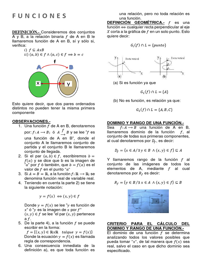 CLASES FUNCIONES-DEF-DOM Y RANG-FUNCS ESPEC-2 COLUMNAS | PDF | Función ...