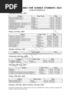 2025 National Mock Exam Timetable | PDF | Educational Stages