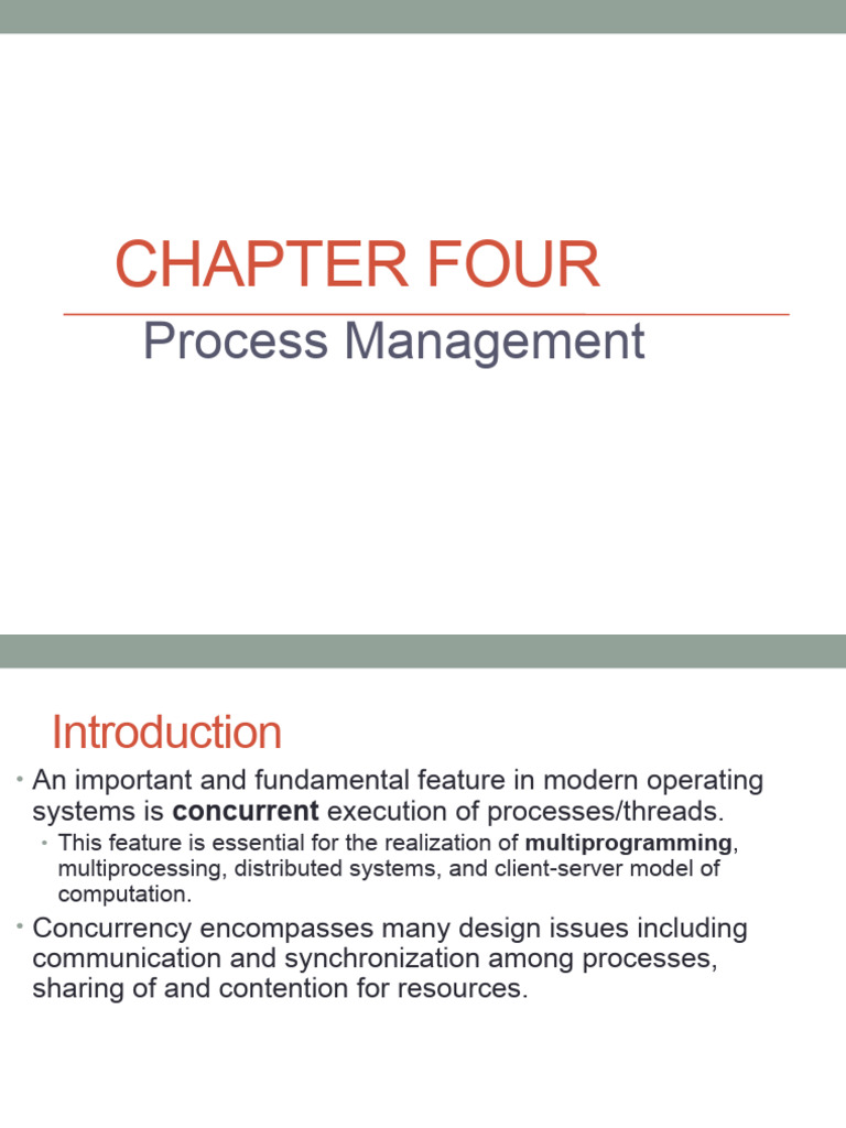 Chapter 4-Process Management | PDF | Process (Computing) | Computer Engineering