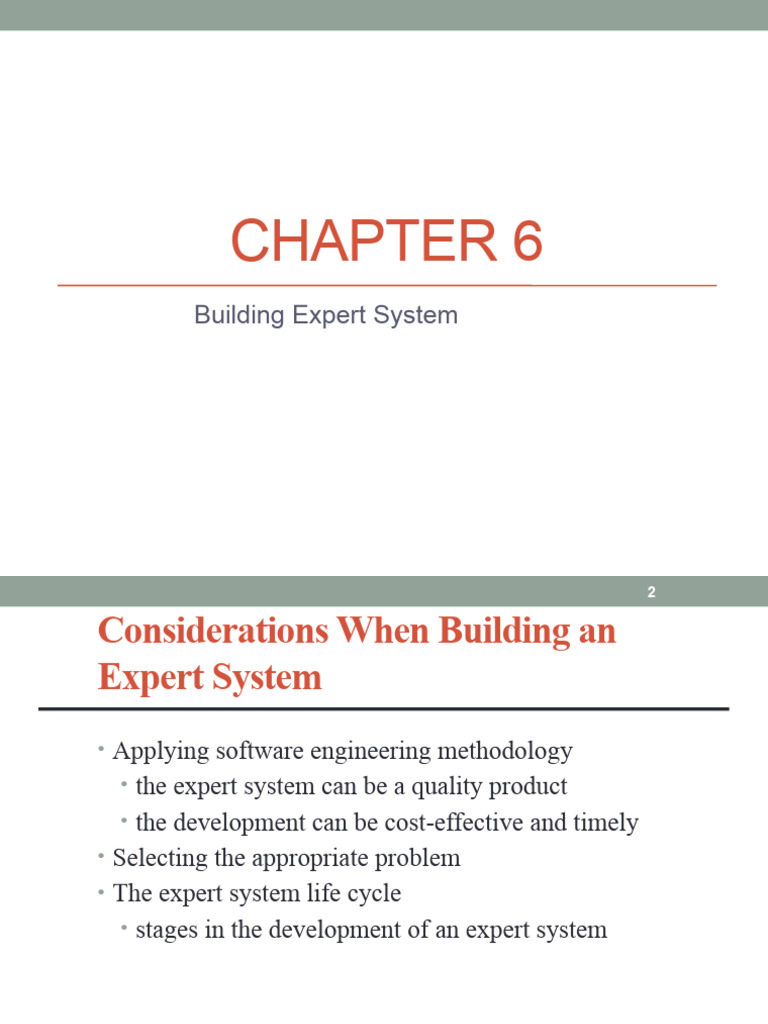 Chapter 6-Building ES | PDF | Expert | Software Development Process
