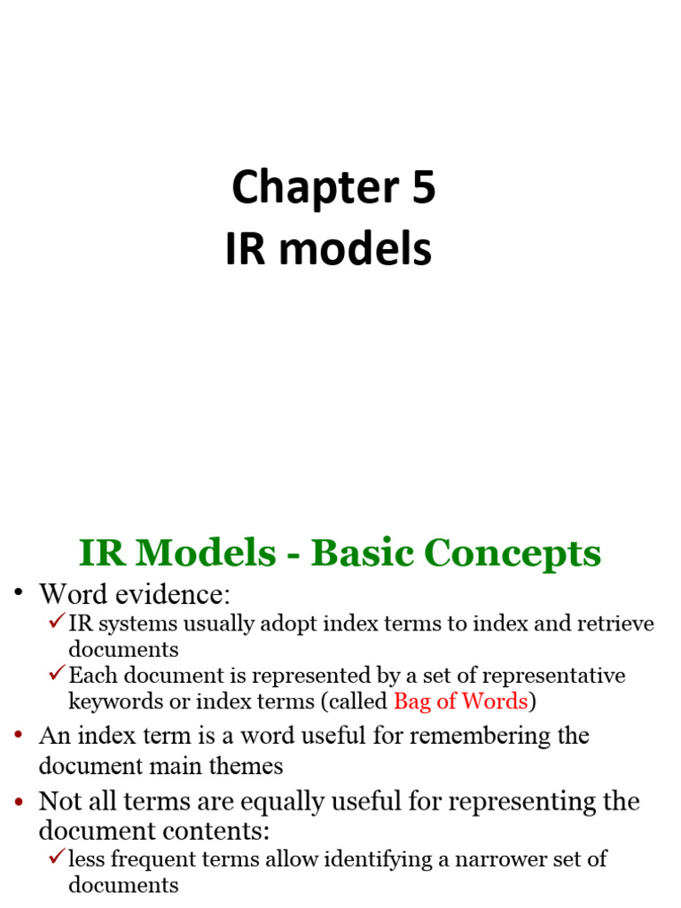 5 IRModels IR | PDF | Information Retrieval | Information Science