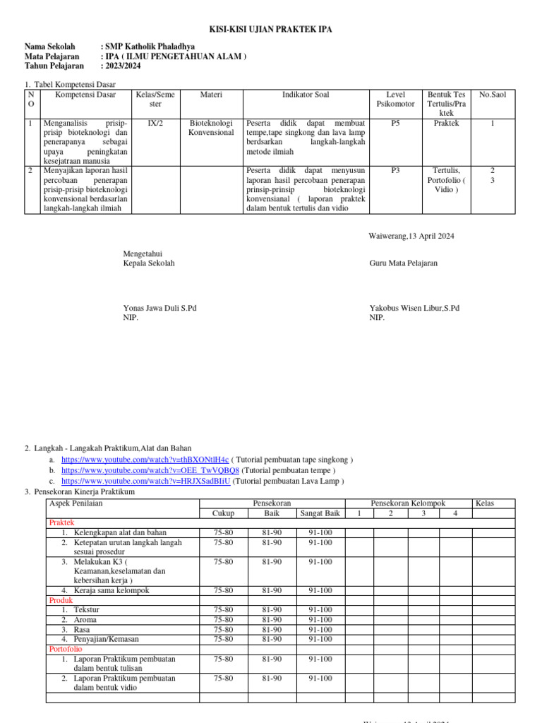 Praktikum Ipa Kelas Ix | PDF