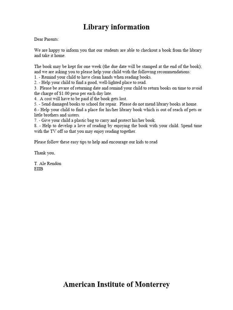 Library Circular | PDF