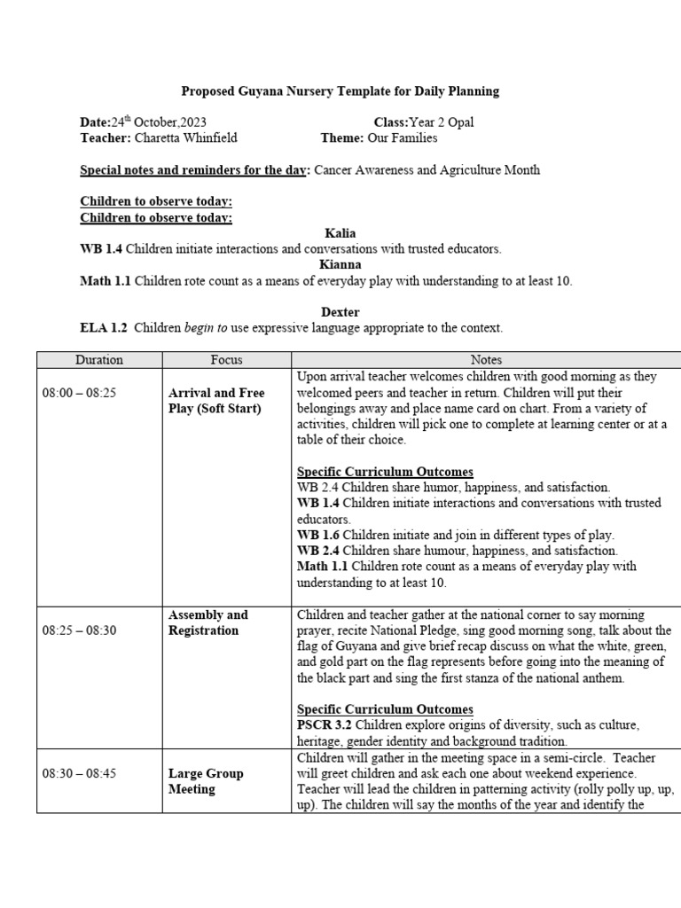 Family Lesson Plan Monday - For Merge | PDF | Teachers | Curriculum