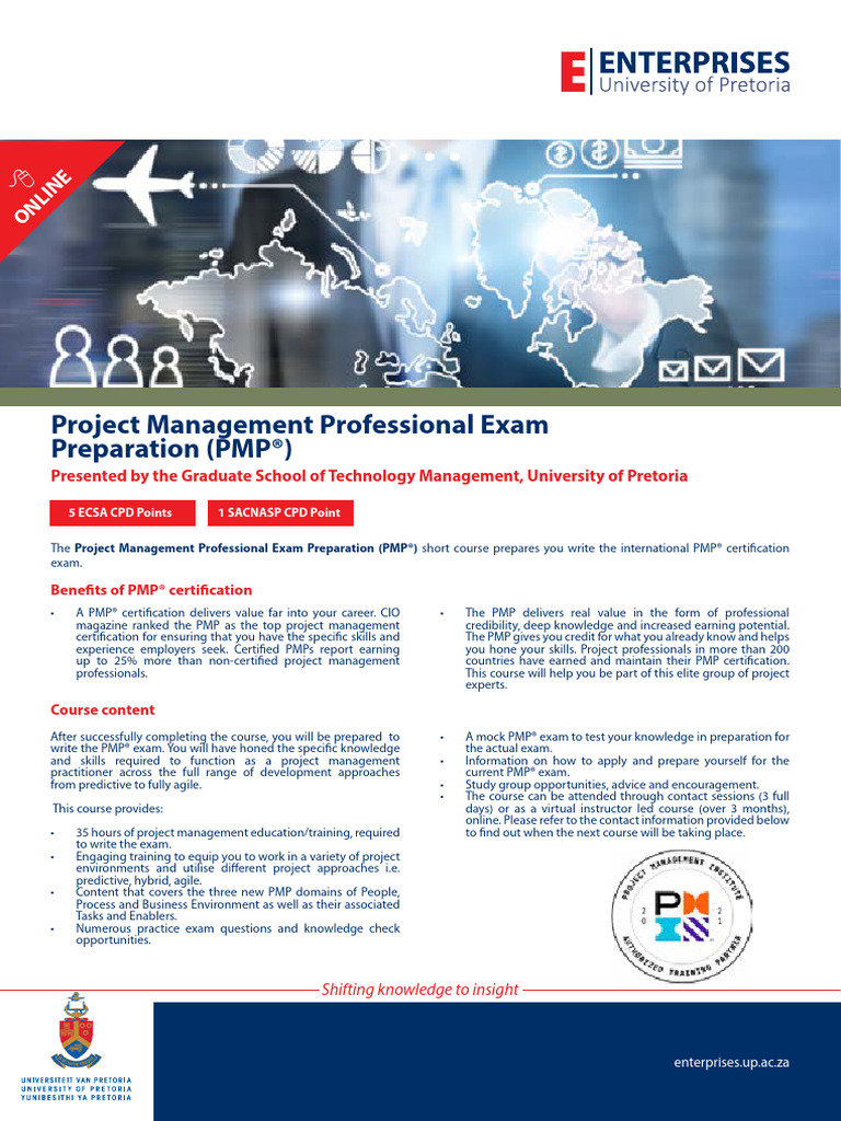 23 06 PMP Exam Prep Brochure | PDF | Project Management Professional ...