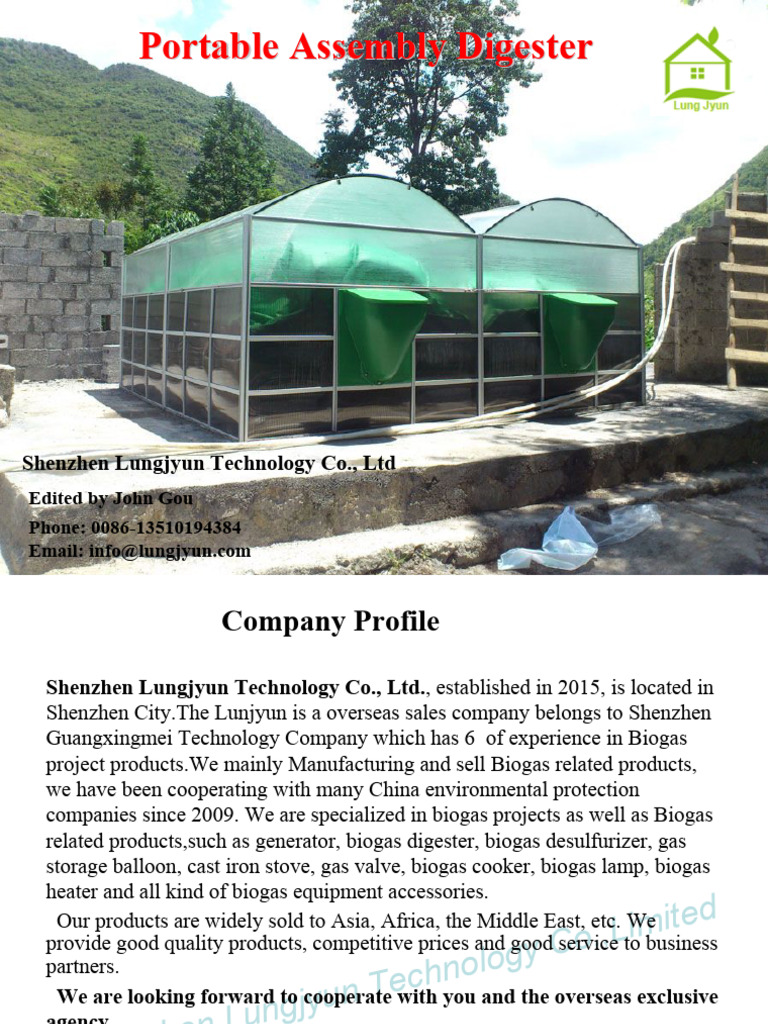 Portable Assembly Digester | PDF | Biogas | Anaerobic Digestion