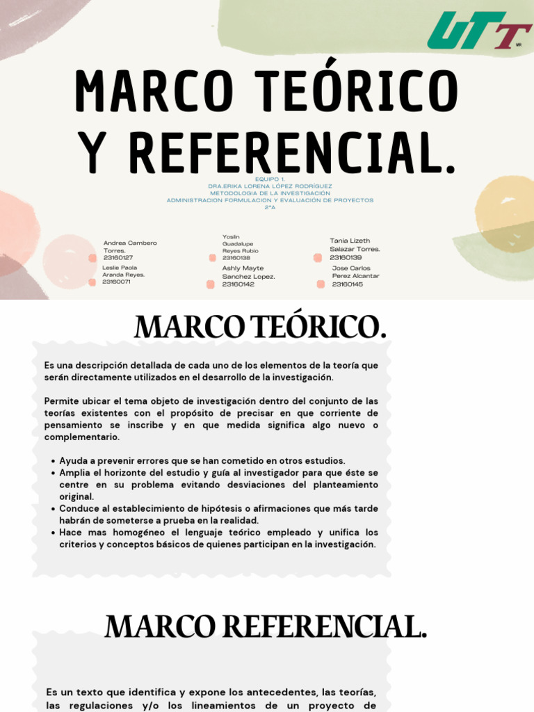 Marco Teórico en Investigación Académica | PDF | Teoría | Estilo apa