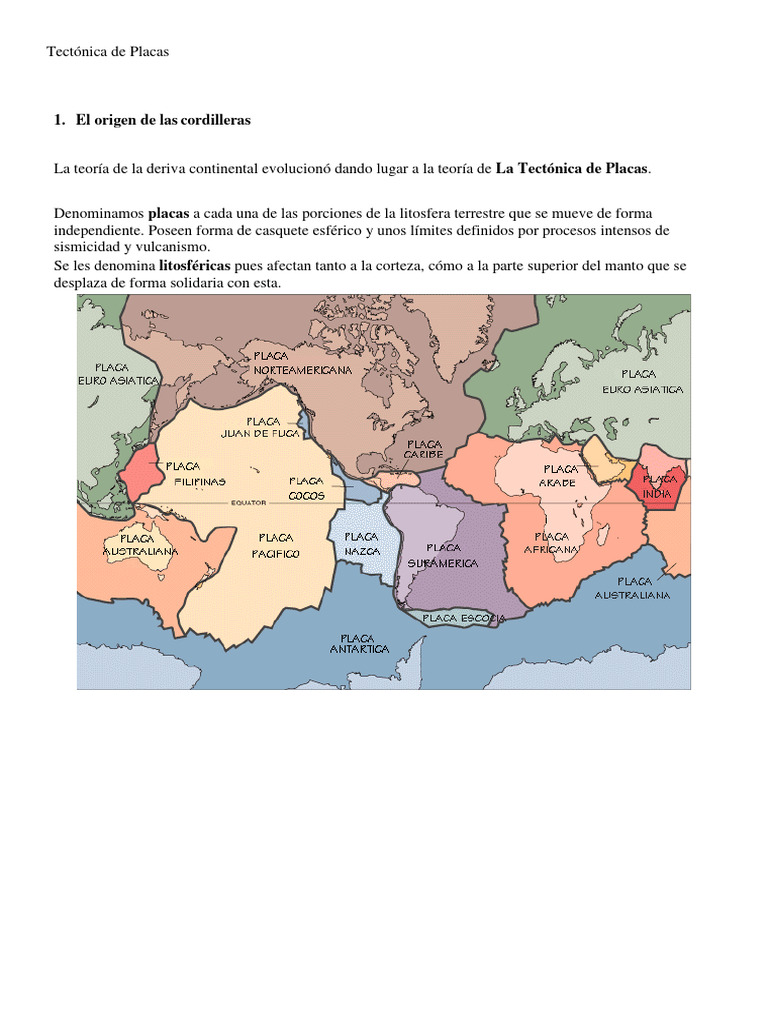 01 - TectÃ Nica de Placas | PDF | Placas tectónicas | Temblores
