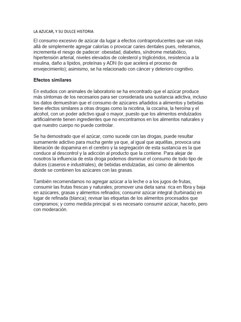 LA DULCE HISTORIA DE LA AZUCAR | PDF LA DULCE HISTORIA DE LA AZUCAR | PDF