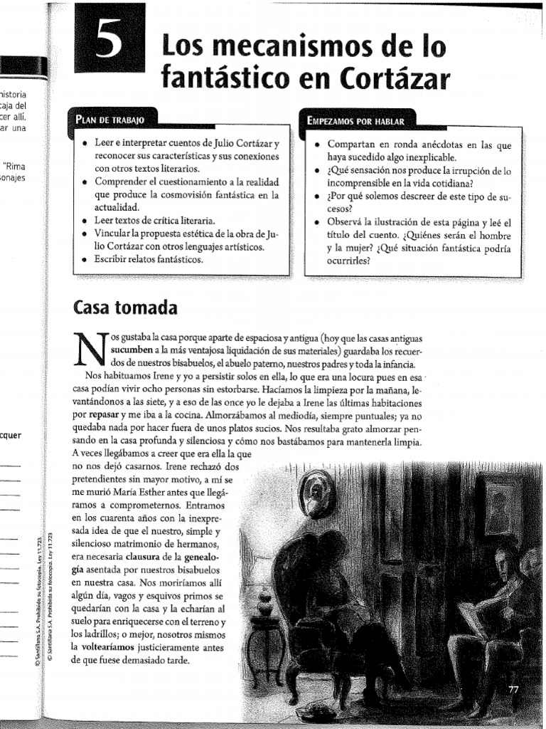 Julio Cortázar - "Casa Tomada" y "Axolotl" | PDF