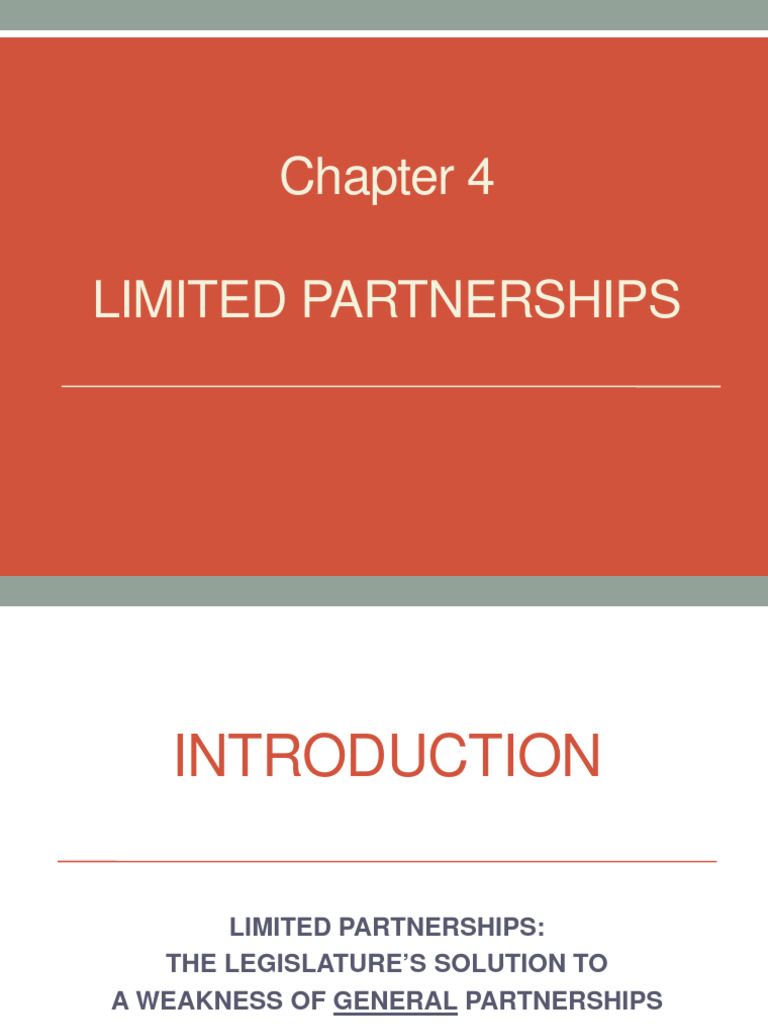 Limited Partnerships Explained | PDF | Limited Partnership | Partnership