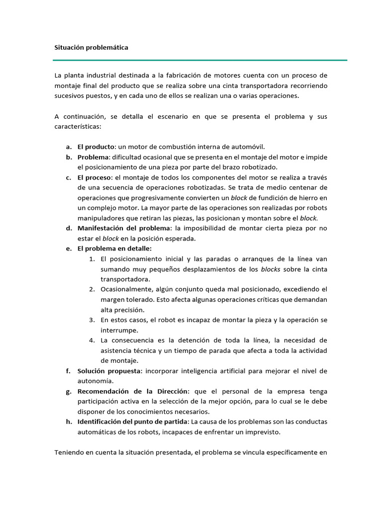 TP1 - Situación Problemática | PDF | Inteligencia artificial ...