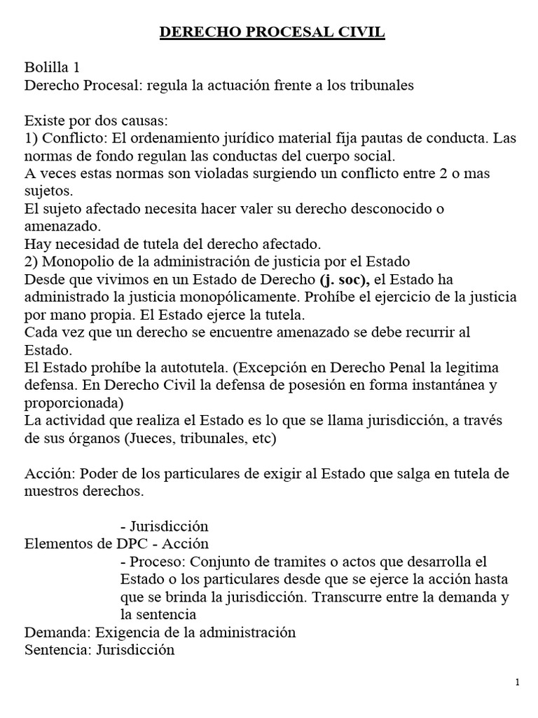 Procesal Civil Clases | PDF | Jurisdicción | Ley procesal