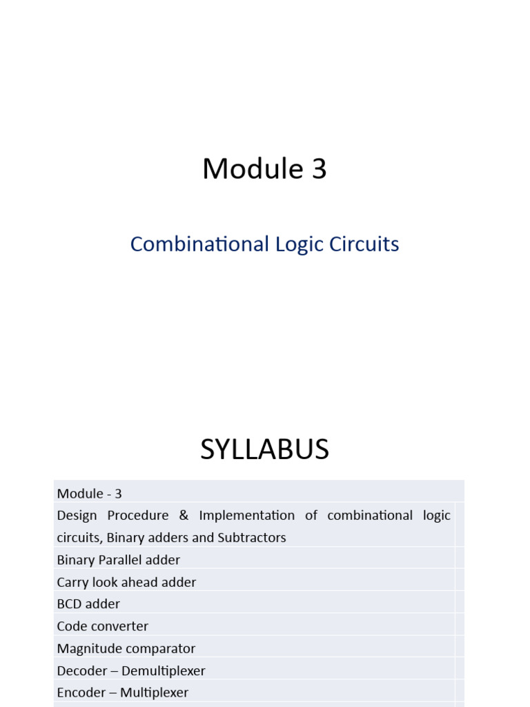 Mod 3 | PDF | Binary Coded Decimal | Electronic Circuits