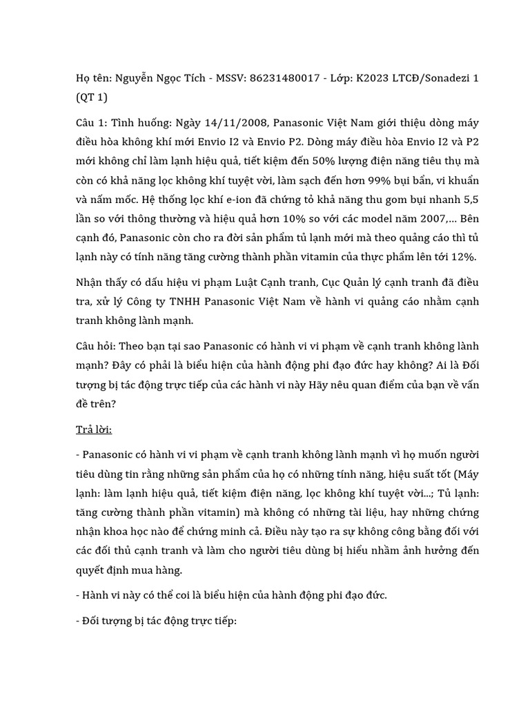 Bai Tap LMS - DDKD - Nguyen Ngoc Tich | PDF