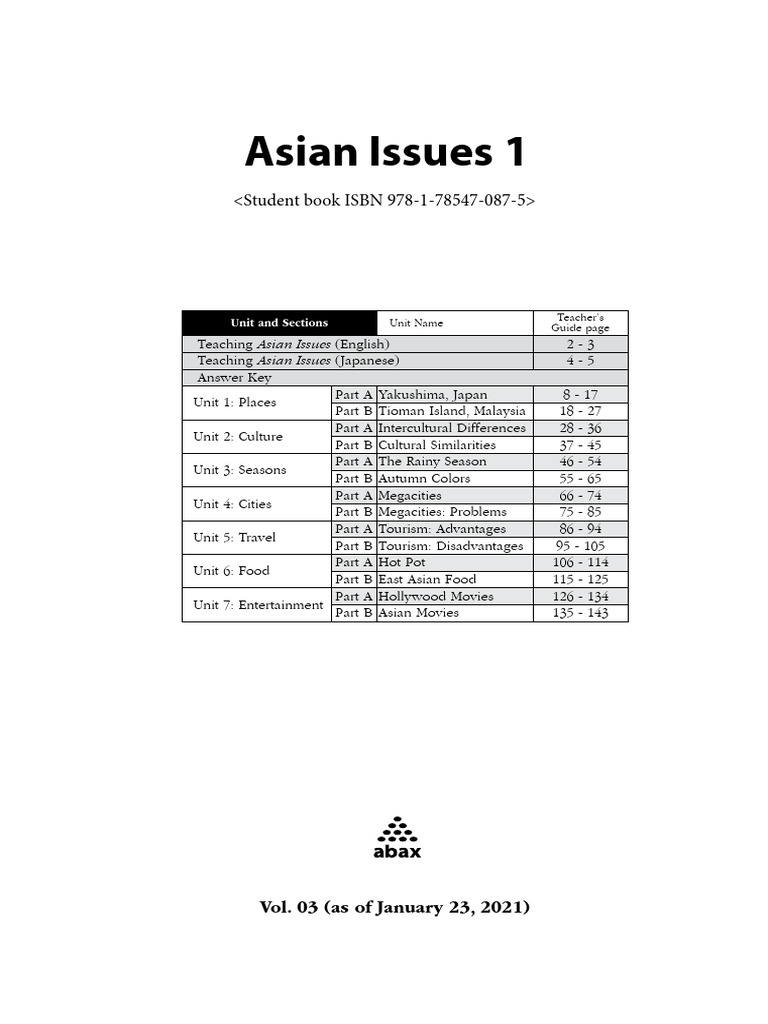 AsianIssues 1 TM Vol03 | PDF | Question