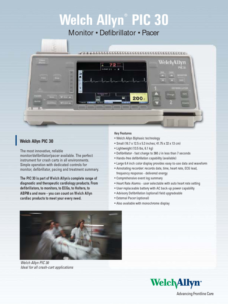 Welch Allyn PIC-30 | PDF | Electrocardiography | Electrical Engineering
