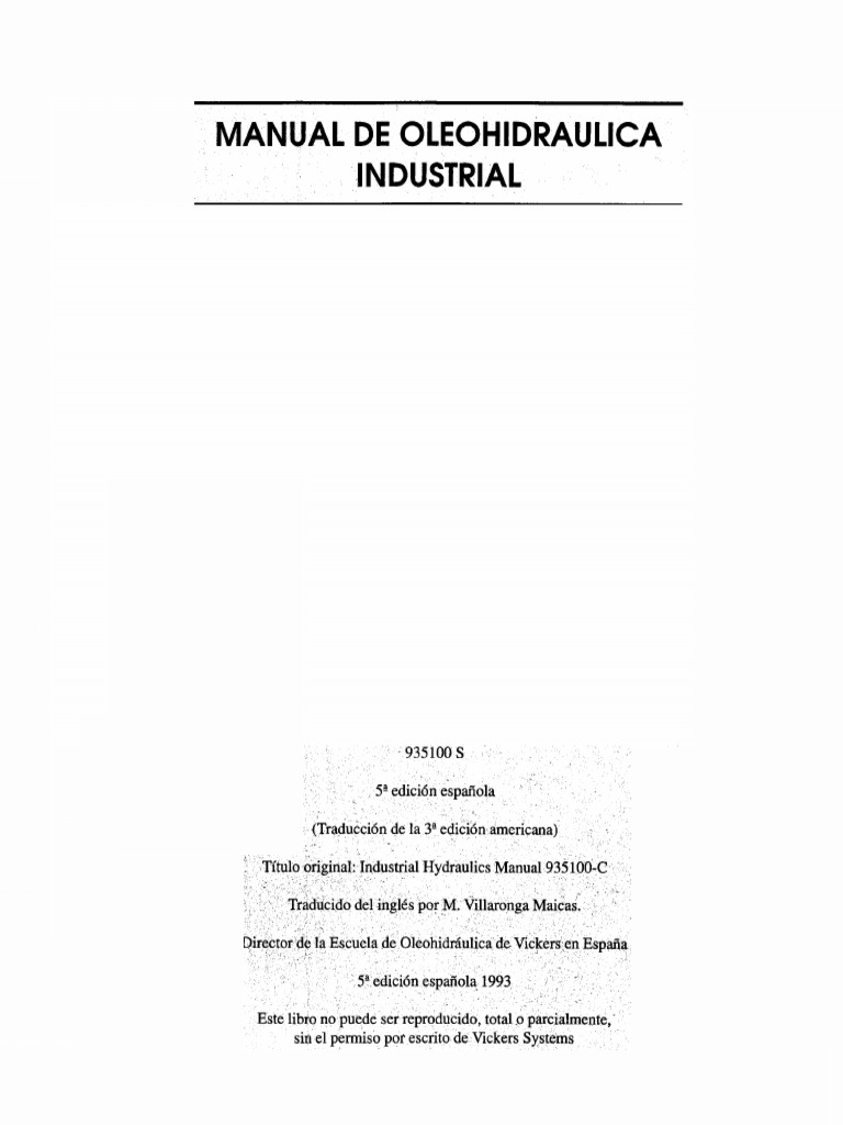 Ilide - Info Manual de Oleohidraulica Industrial Vickeres PR | PDF