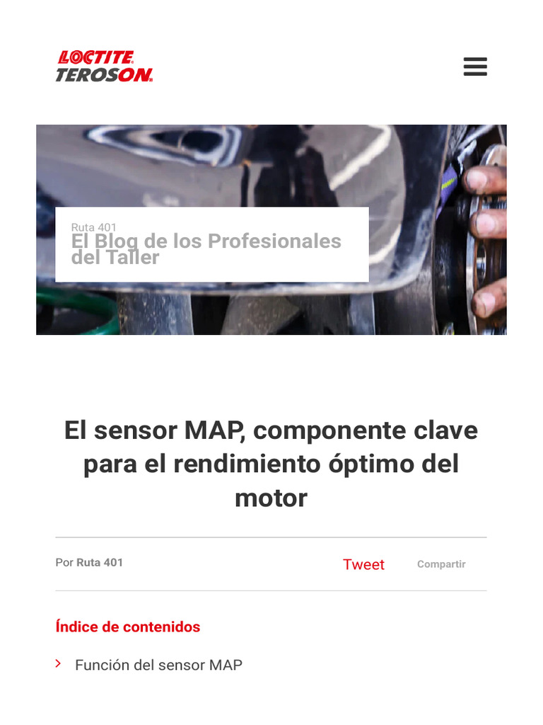 El Sensor MAP, Componente Clave para El Rendimiento Óptimo Del M | PDF | Sensor | Piezoelectricidad
