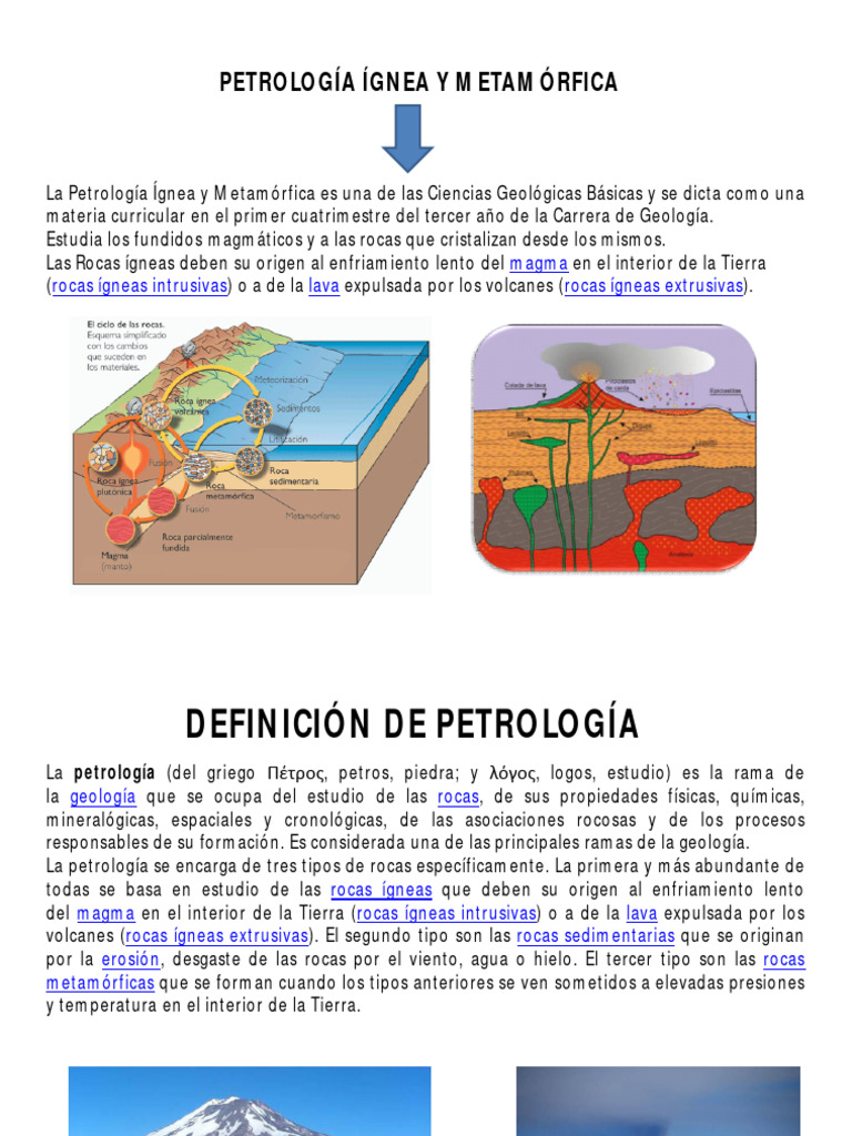 Conceptos de Petrologia | PDF | Petrología | Roca (geología)