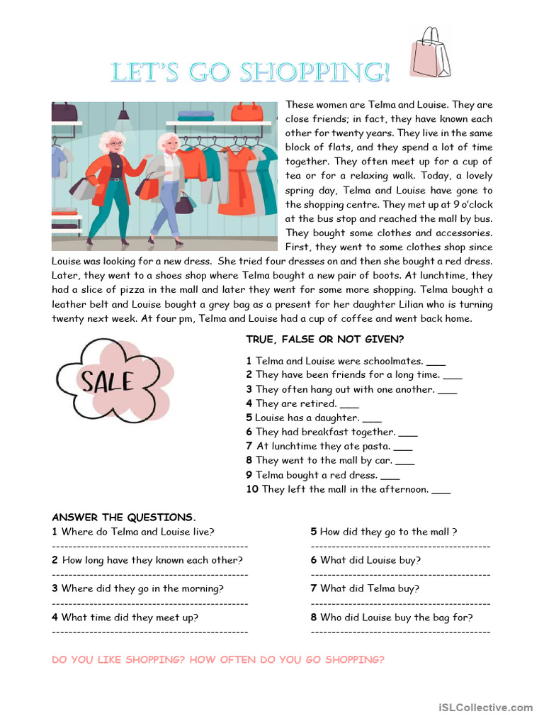 Easy Reading - Let's Go Shopping! | PDF | Clothing | Softlines (Retail)