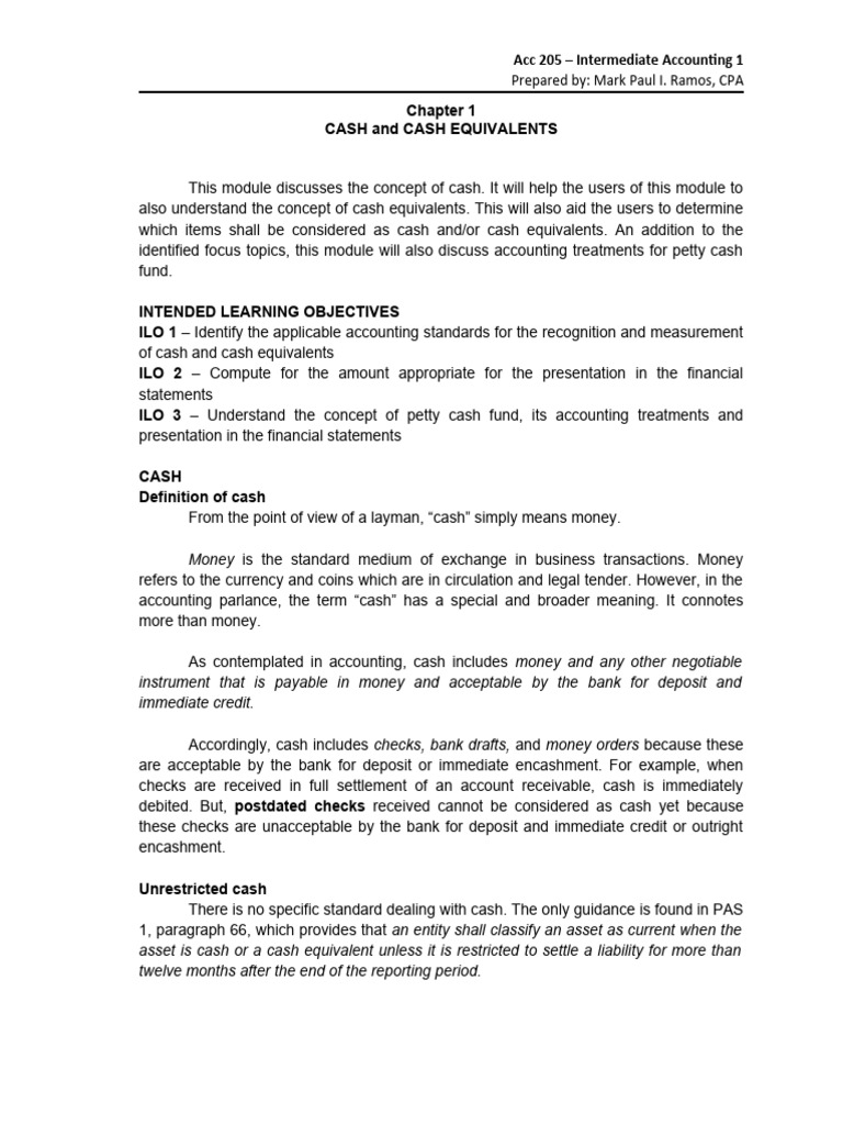 Module 1.1 | PDF | Cheque | Debits And Credits