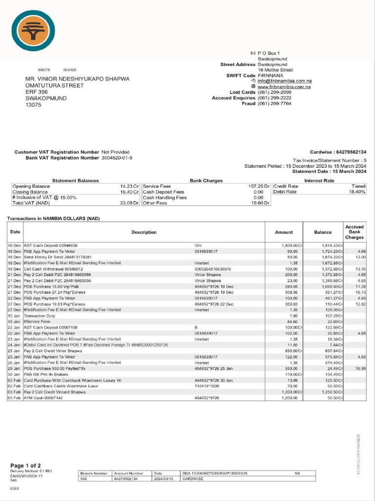 FNB in MS Word | PDF