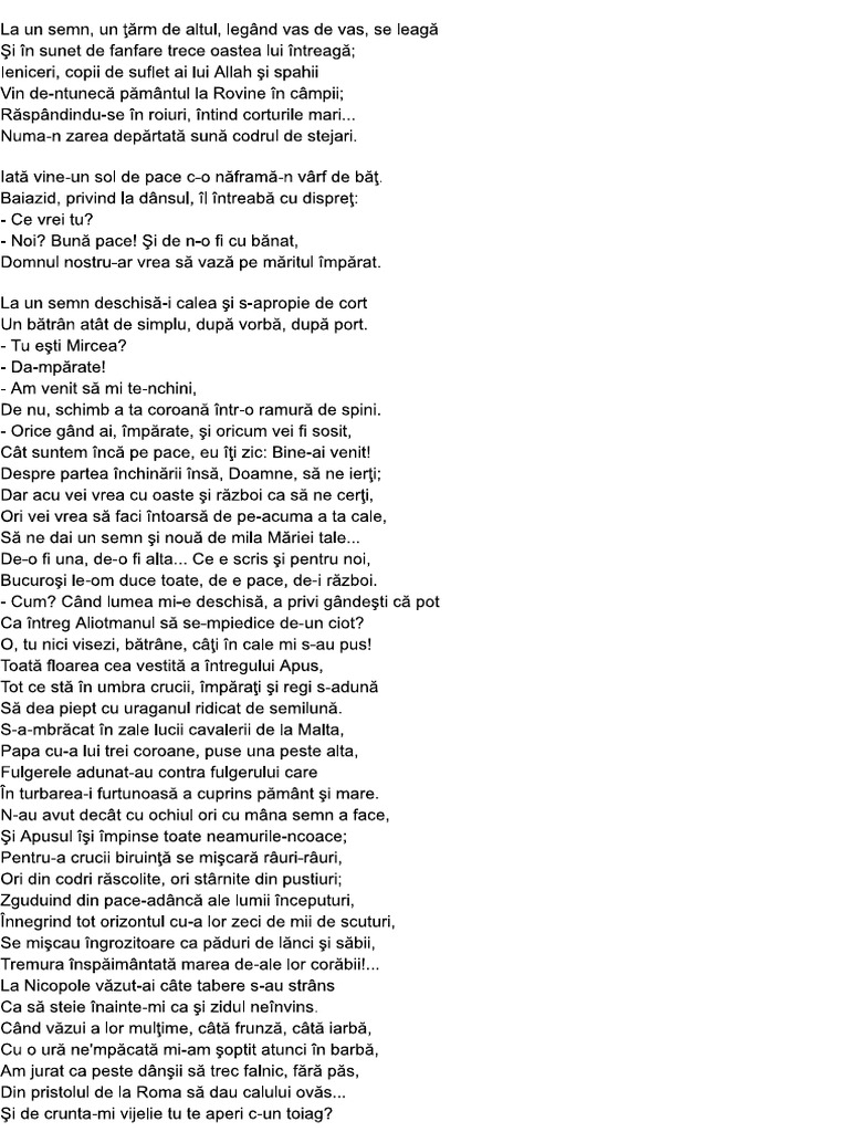 Romana Poezie Scxrisoare 3 | PDF