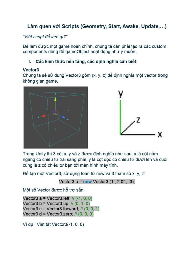 Báo cáo tìm hiểu Unity lần 2 | PDF