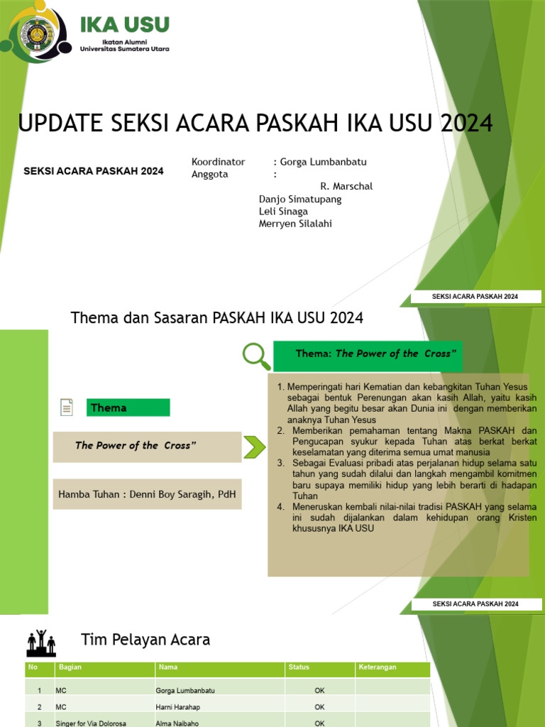 Materi Pleno Sie Acara IKA USU 2024 | PDF
