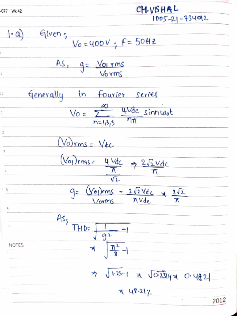 Electrical Engineering Analysis | PDF